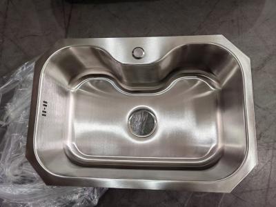 China SUS304 Loft Kitchen Grade Stainless Steel Single Bowl Sink With Corrosion-Resistant Drainer for sale