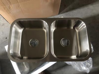 China Big And Small Bowl Sink Undermount Stainless Steel Kitchen Sink With Mounting Hardware Included for sale