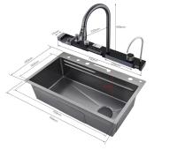 China Topmount Kitchen Sink for 36 Inch Cabinet 21cm Bowl Depth 3 Faucet Holes and More Top Choice for sale