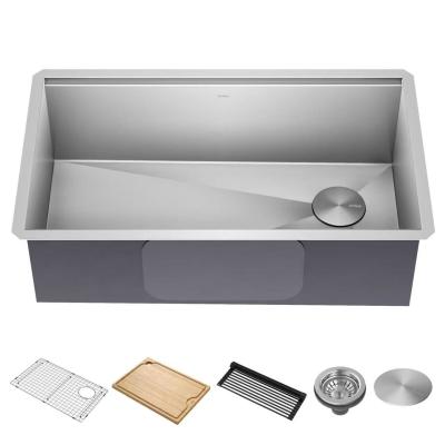 China Modern Style Topmount Kitchen Sink featuring 3.5 Inch Drain Opening Rectangular Bowl Shape for sale
