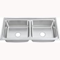 China 1000*500MM Stainless Steel Double Bowl Sink for sale