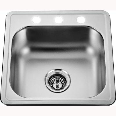 China Three Holes Stainless Steel Single Bowl Sink for sale