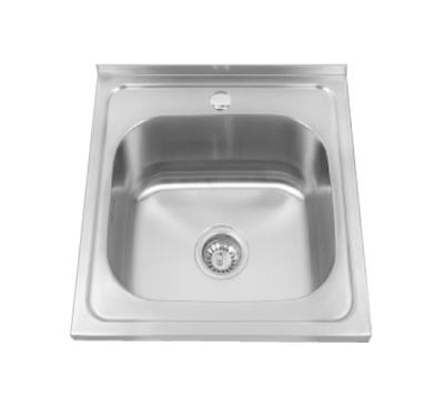 China Emboss Finish Stainless Steel Single Bowl Sink For Washroom for sale