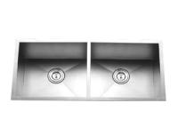 China Right Angle Corner Two Basin Kitchen Sink for sale