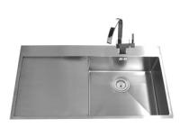 China 304SUS Stainless Steel Topmount Kitchen Sink With Tap Hole 36*20 Inch for sale