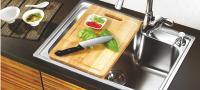 China Stainless Steel Single Bowl Sink Gold Finish Overflow Up To You Required for sale