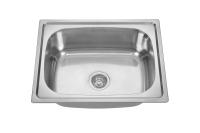 China Self Rimming Stainless Steel Single Bowl Sink Drop In Kitchen Depth 200MM for sale