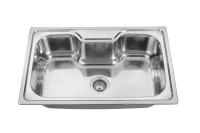 China Hotel Apartment Drop In Stainless Steel Single Bowl Sink 800*500mm for sale