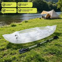 China 2-Person Inflatable PVC Kayak Folding Fishing Boat Thickened Assault Boat Transparent Outdoor Wading Rubber Boat for sale