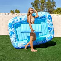 China PVC Inflatable Floating Bed ,water Floating Bed with Backrest, Swimming Pool and Beach Dual Use Inflatable Floating Mattress Bed for sale