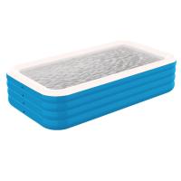 China Inflatable Swimming Pool Factory Wholesale New Blue White 3-Meter 3-Layer Rectangular PVC Adults Children Infants Home Use for sale
