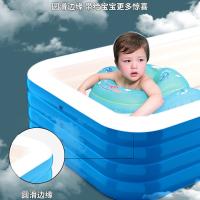 China Inflatable Swimming Pool Factory Wholesale New Blue White 3-Meter 3-Layer Rectangular PVC Adults Children Infants Home Use for sale