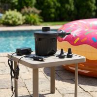 China Electric DC Inflatable Pump Outdoor Car-mounted Pump Swimming Pool Swimming Ring Air Cushion Bed ABS Plastic 110V-240V for sale