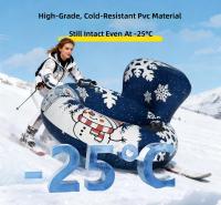 China Skiing Circle Inflatable Thickened Environmental Protection PVC Snow Tire Snow Tube Outdoor Adult Backrest Cold-Resistant for sale