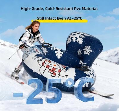 China Skiing Circle Inflatable Thickened Environmental Protection PVC Snow Tire Snow Tube Outdoor Adult Backrest Cold-Resistant for sale