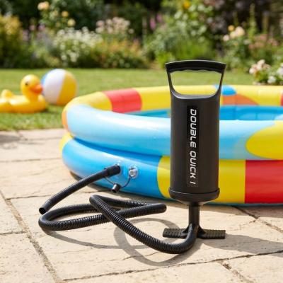 China 12-inch Two-Way Plastic Manual Outdoor Portable Hand Pump for Swimming Pools Swim Rings Inflatable Beds for sale