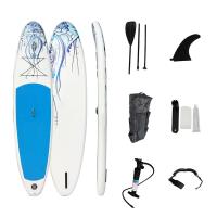 China sup Cross-border Ready-to-Ship PVC Inflatable SUP Paddleboard-Portable Stand-Up Paddleboard for Water Yoga Paddling for sale