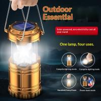 China Solar-powered Incandescent Lamp Outdoor Emergency Light Portable Camping Lantern Multi-functional Long-lasting Battery Life for sale