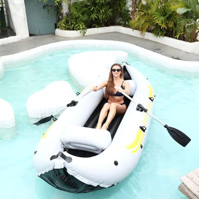 China Eco-friendly Environmental protection Thickened PVC Inflatable Boat Portable Fishing Boat Foldable Rubber Kayak Canoe Capacity for sale