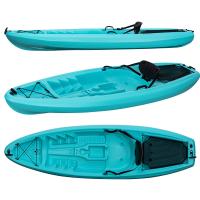 China Cross-border HDPE Plastic Adult Fishing Kayak Blow Molded Hard Boat Under 2.9m Length for sale