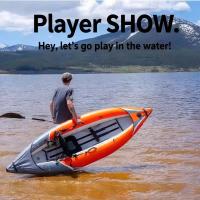 China Spot Single Kayak Inflatable Boat Wear-resistant Assault Boat Double Fishing Boat Thick Rubber Boat Folding Canoe Drifting for sale