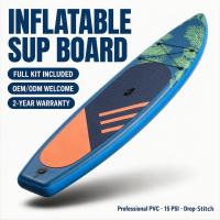 China Adult Foldable Inflatable PVC Stand up Paddleboard Drop Stitch 15 PSI Full Kit for Surfing and Kayaking for sale