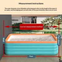 China Cross-border PVC Inflatable Rectangular Swimming Pool Portable Large-sized for Infants Adults Home Use Bathing Pool for sale