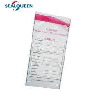 China Custom Design Transparent Bank Security Bag Waterproof Tamper Evident for Cash for sale