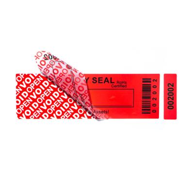 China Self Seal Custom Void Tamper Proof Label Warranty Security for sale