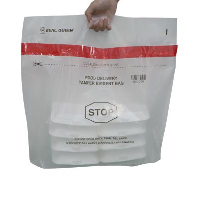 China LDPE Custom Food Carrier Tamper Proof Security Bags Self Sealing for sale