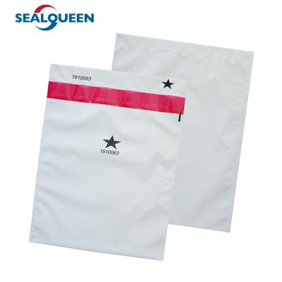 China Tamper Evident Custom Plastic Security Deposit Bags Safety Packing Self Seal for sale
