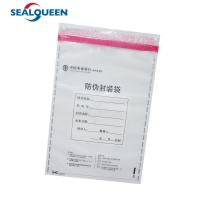 China Self Sealing Security Deposit Tamper Evident Coin Bags Custom Design for sale