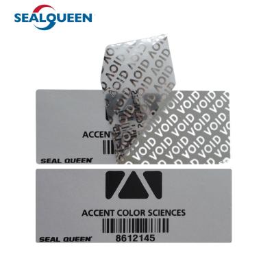 China Custom Logo Tamper Evident Label Void Warranty Security Seal Label for sale