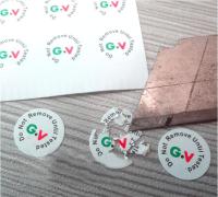 China Custom Destructible Vinyl Labels Security Eggshell Stickers Tamper Seal for sale