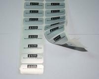 China Security Cut Warning Self Adhesive Security Labels PET Silver VOID Tamper Sticker for sale