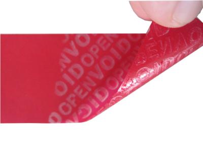 China PET Durable Tamper Evident Seal Stickers Void Open Security Label For Packing for sale