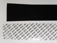 China Black PET Printable Security Labels In Fully Transfer Strong Adhesive for sale