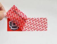 China Custom Logo Anti-Fake Tamper Evident Waterproof High Residue Security Seal Label for sale