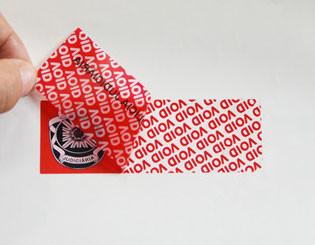 China Custom Logo Anti-Fake Tamper Evident Waterproof High Residue Security Seal Label for sale