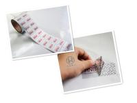 China Void Open Tamper Evident Label Food Packing Self Adhesive Sticker for sale