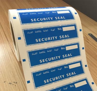 China Custom Printing Void Open Security Label Tamper Evident Packing Label With Barcode for sale