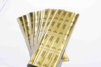 China Gold Round Security Self Adhesive Hologram Sticker Labels Semi Gloss Paper for sale
