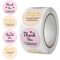 China Self Adhesive Custom Shape Waterproof Packaging Thank you Sticker Labels for sale