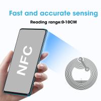China NFC Review us on Google' Round Epoxy Sticker QR Code card Facebook Instagram Tik Tok Approchez votre téléphoneet suivez nous for sale