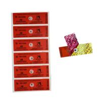 China One Time Magnetic Tamper Labels with Visible Iron Powder Reaction to Magnet Impact for sale
