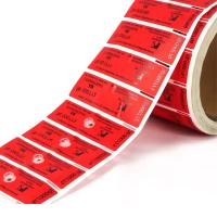 China Magnetic Destruction Labels Red Security Stickers for Industrial Equipment Sealing for sale