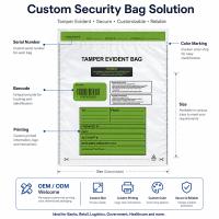 China Tamper Evident Security Bags Plastic Courier Bags With Customized Size And Color Suitable For Bank Deposit And Secure Logistics for sale