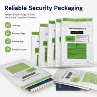 China Tamper Evident Security Bags Plastic Courier Bags With Customized Size And Color Suitable For Bank Deposit And Secure Logistics for sale