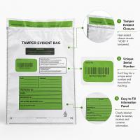 China Tamper Evident Security Bags Plastic Courier Bags With Customized Size And Color Suitable For Bank Deposit And Secure Logistics for sale