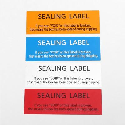 China Custom Tamper Evident VOID Labels for Secure Packaging Security Labels That Reveal OPEN VOID When Removed for sale